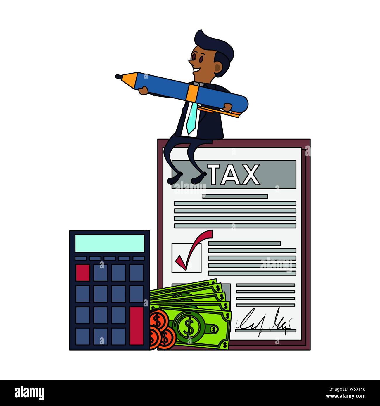 state government taxes business cartoon Stock Vector Image & Art - Alamy