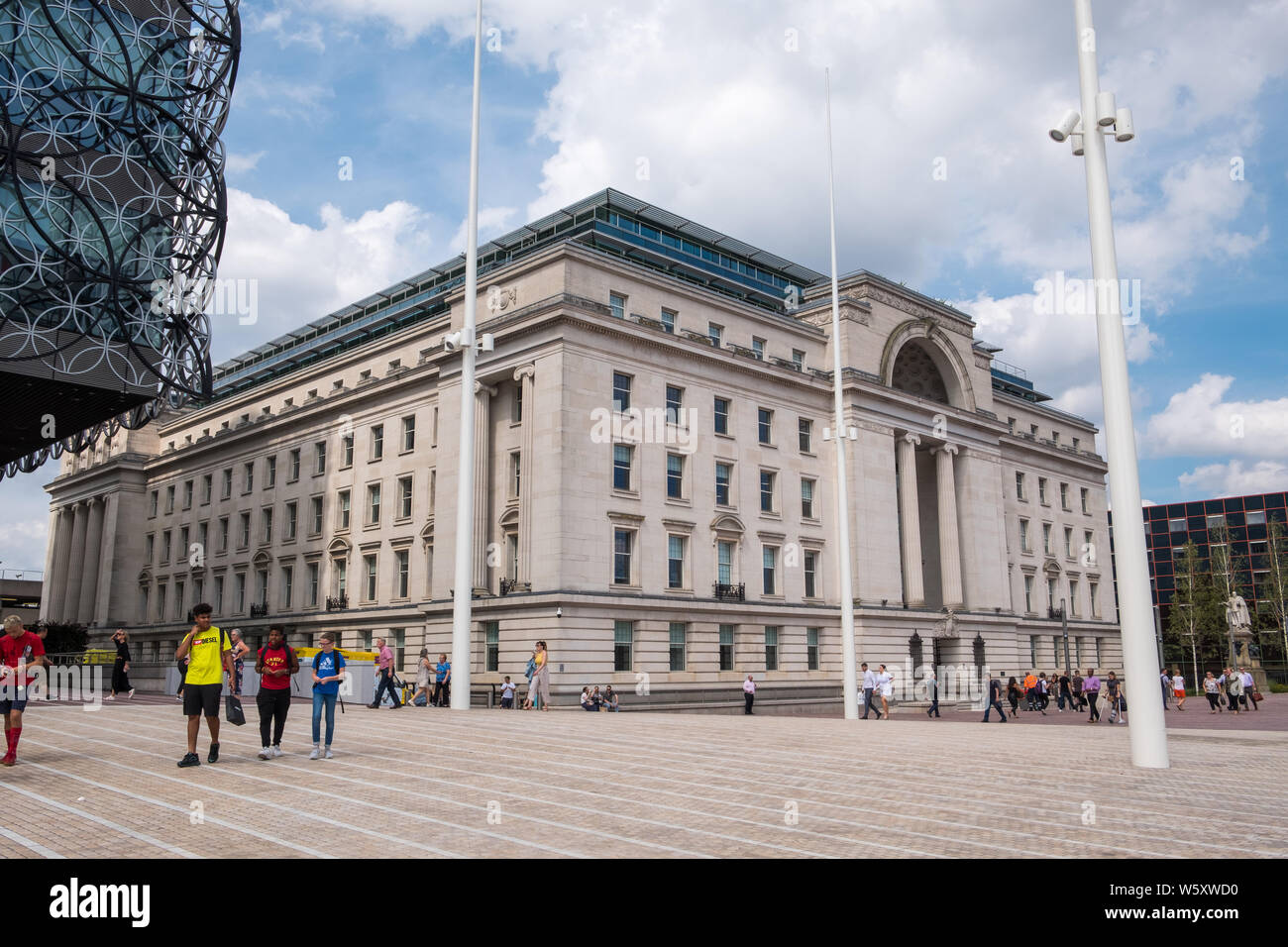 Contrasting buildings Baskerville House, Hall of Memory and Library of Birmingham in Centenary ...