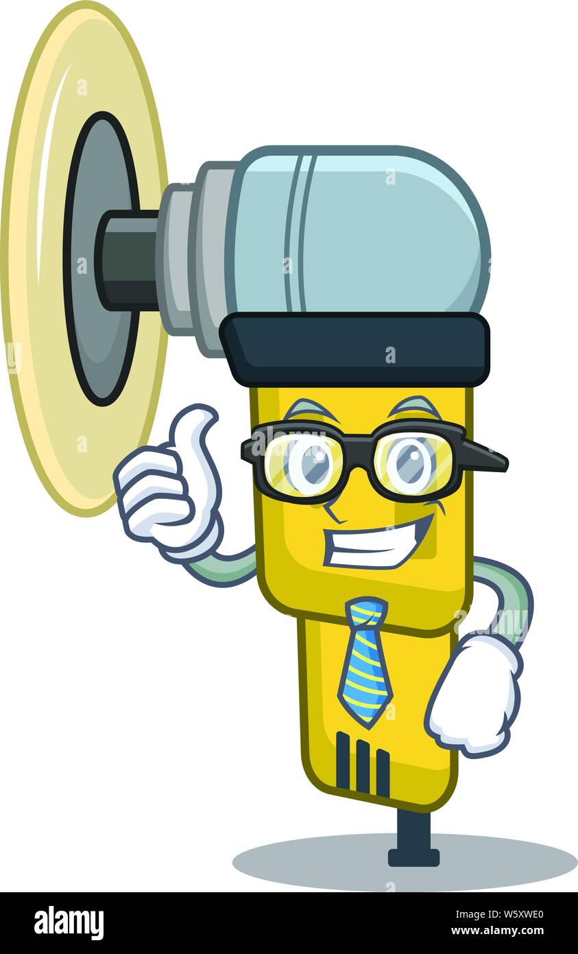 Businessman pneumatic sander in a cartoon drawer vector illustration ...