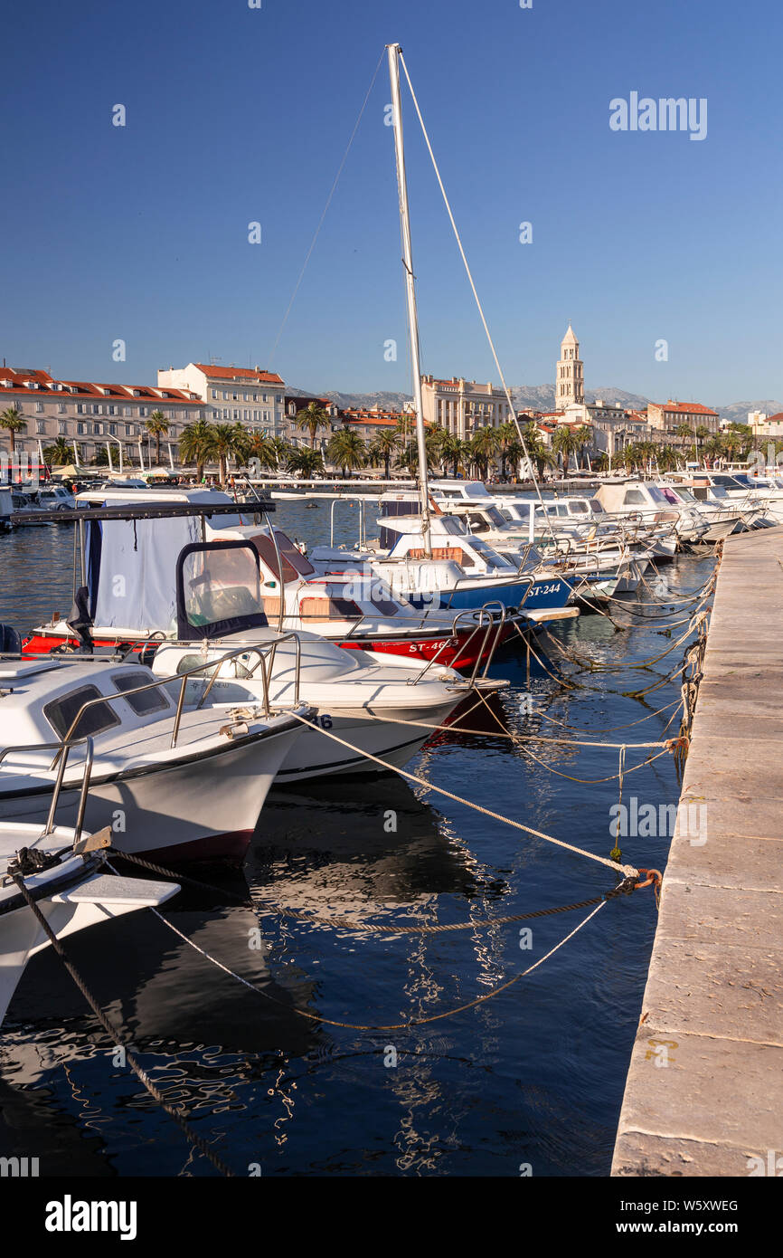 Split harbour on the Adriatic coast of Croatia Stock Photo - Alamy