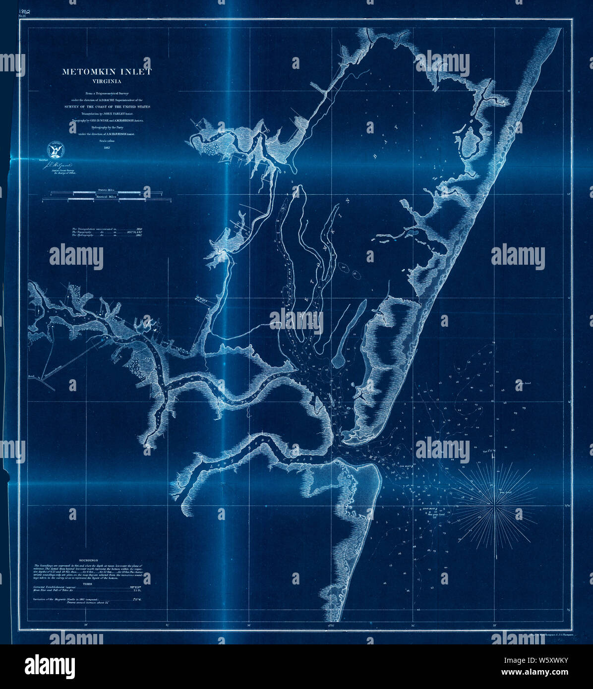Civil War Maps 1120 Metomkin Inlet Virginia Inverted Rebuild and Repair ...