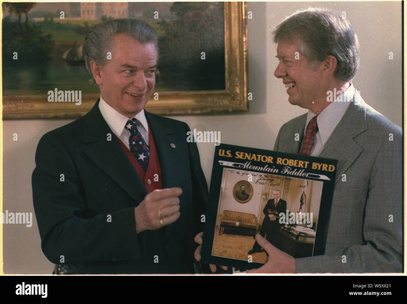 Senator Robert Byrd and Jimmy Carter Stock Photo - Alamy