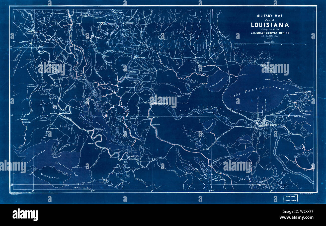 Historical louisiana maps hi-res stock photography and images - Alamy