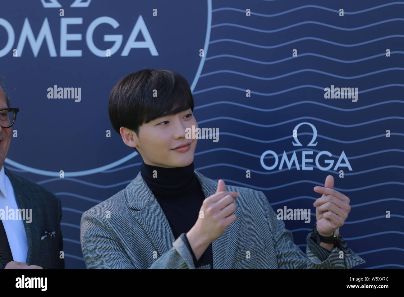 South Korean actor and model Lee Jong-suk attends a promotional event ...