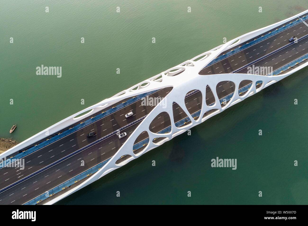 The Coral Bridge, Shanhubei Qiao in Chinese, is pictured in Qingdao ...