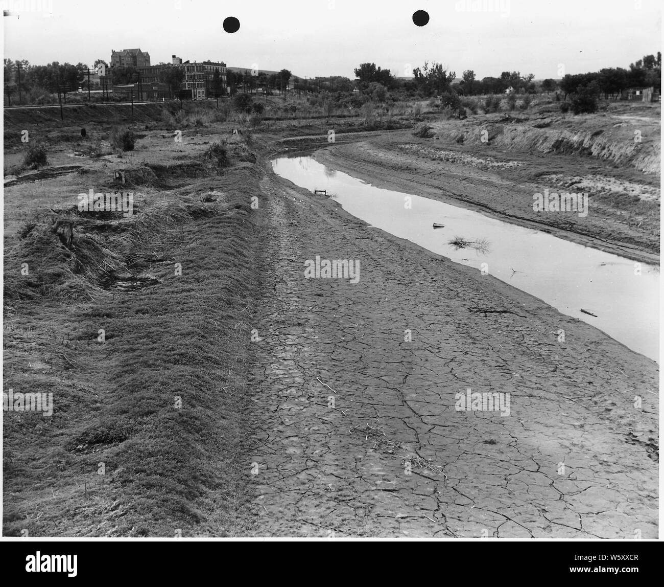 Several buildings in Sioux City, Iowa, from the Floyd River Stock Photo ...