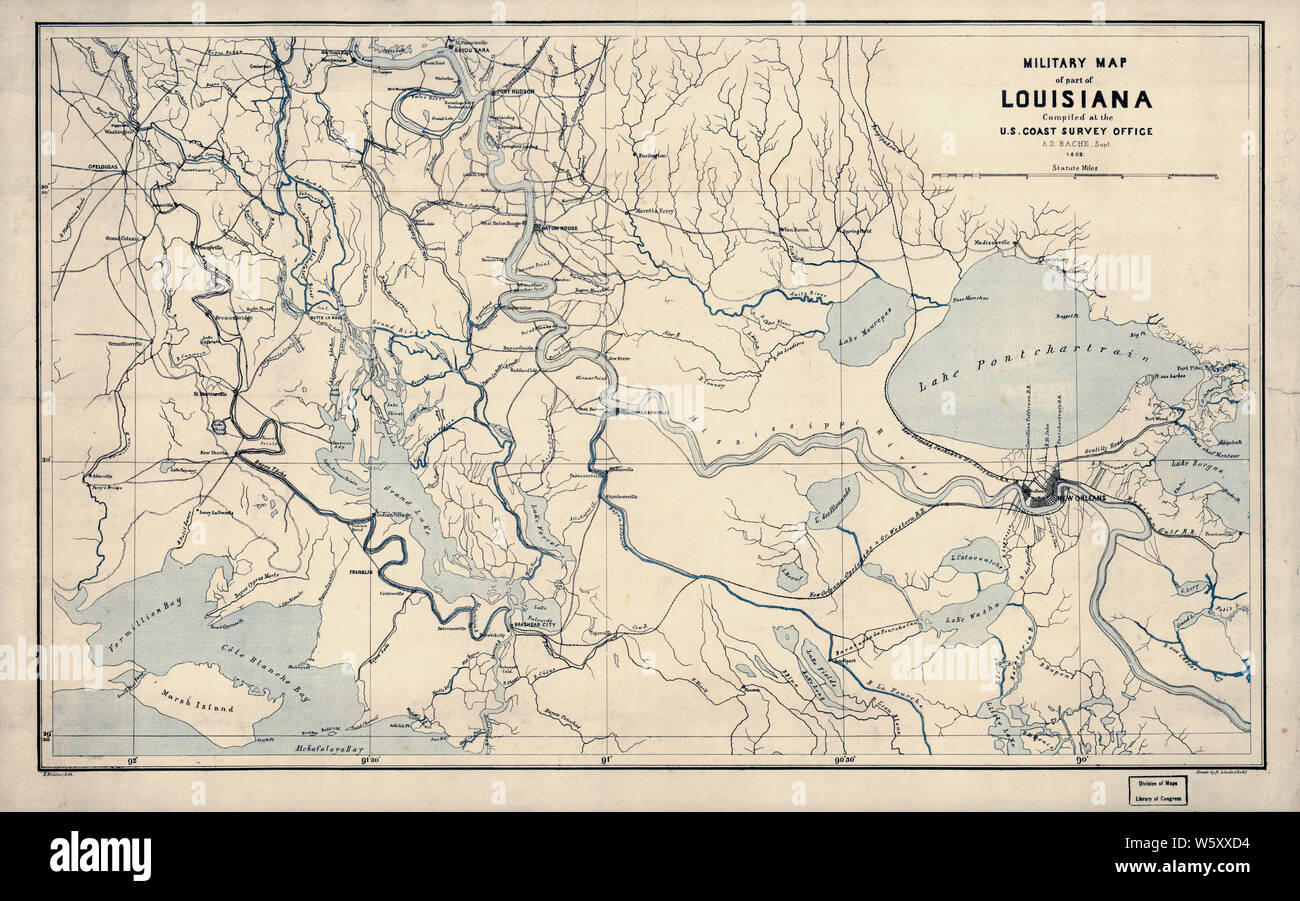 Civil War Maps 1127 Military map of part of Louisiana Rebuild and ...