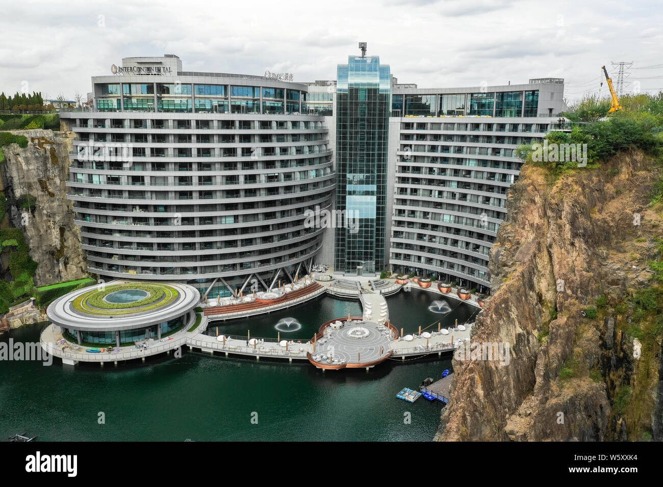The five-star Shanghai Tianmashan Pit Hotel, also known as the Shimao ...