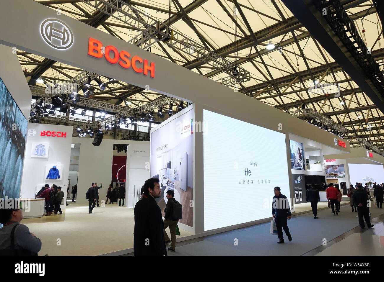 --FILE--People visit the stand of Bosch during an expo in Shanghai ...