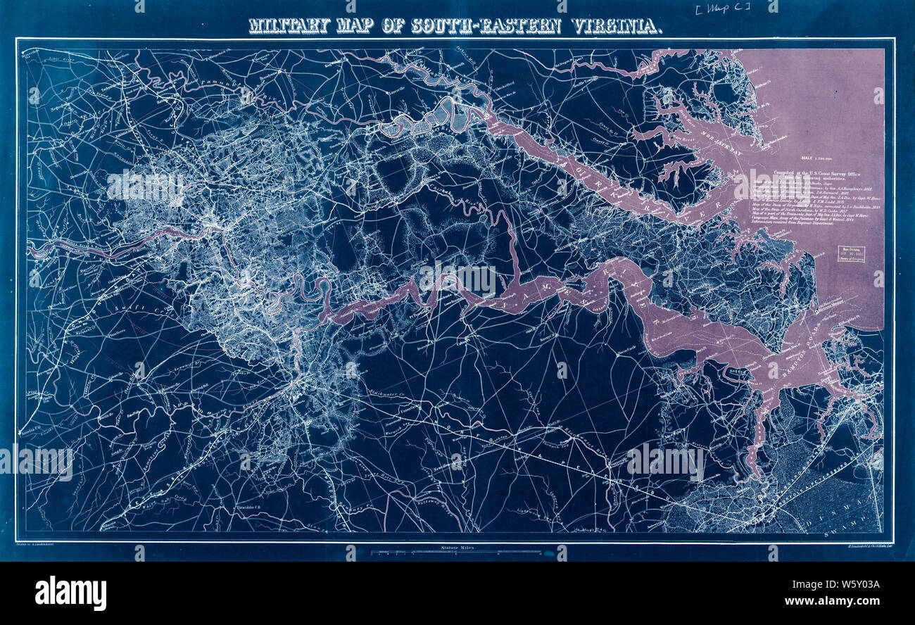 Civil War Maps 1138 Military map of south-eastern Virginia Inverted ...