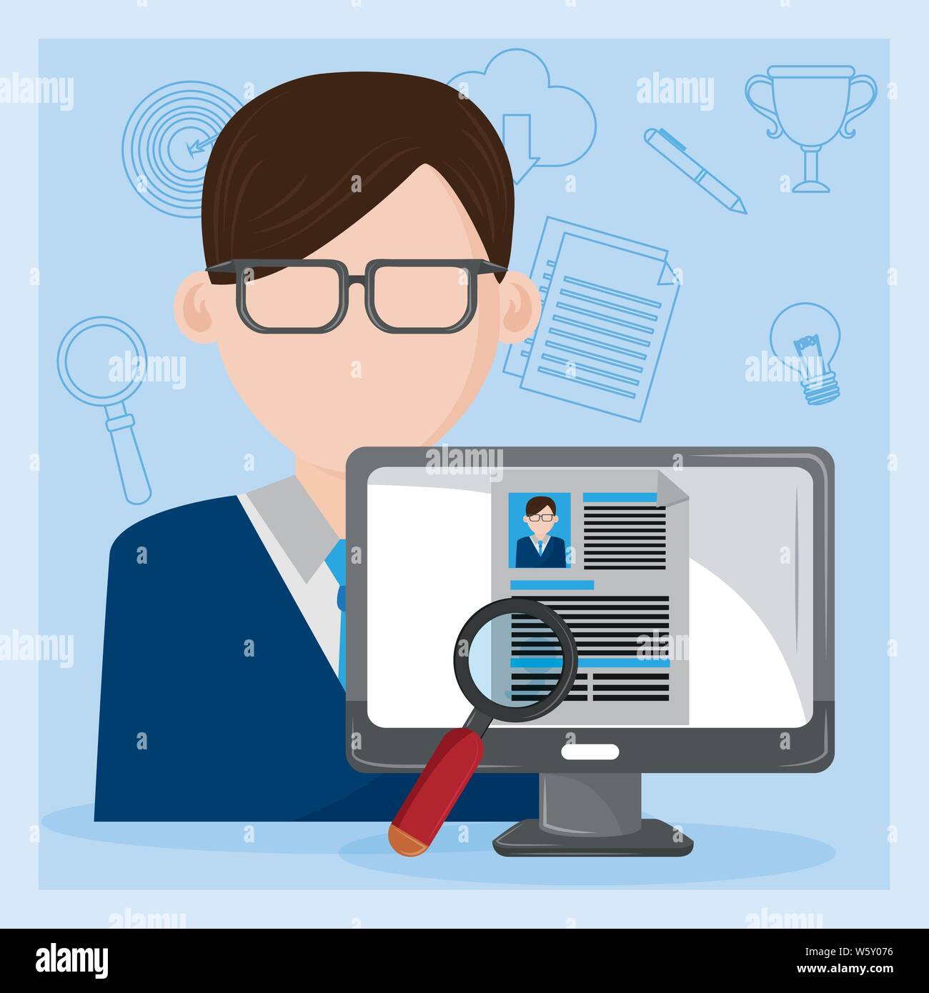 Interview coworkers Stock Vector Images - Alamy