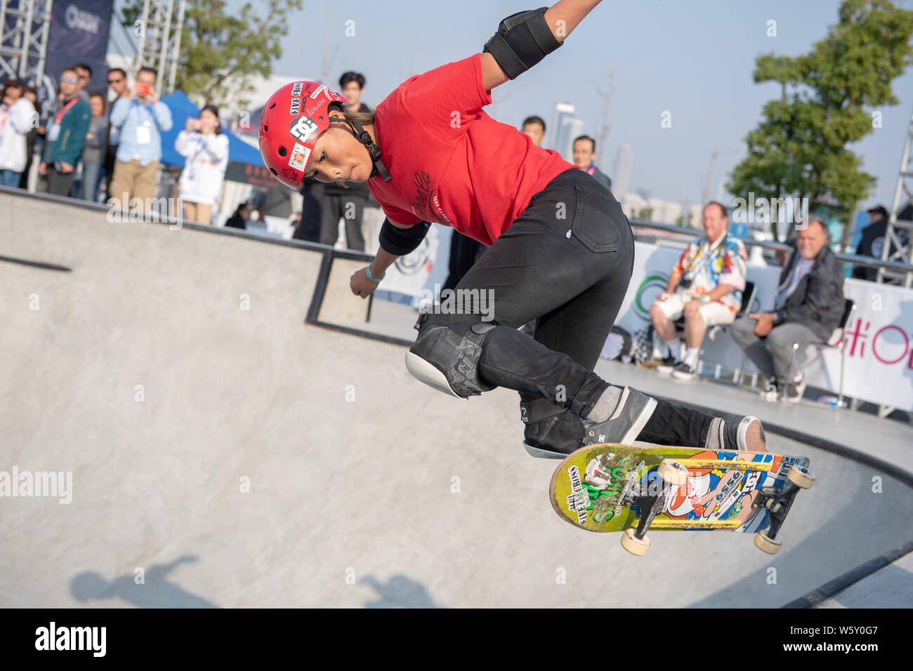 Sakura Yosozumi of Japan competes in the women's final match during the ...