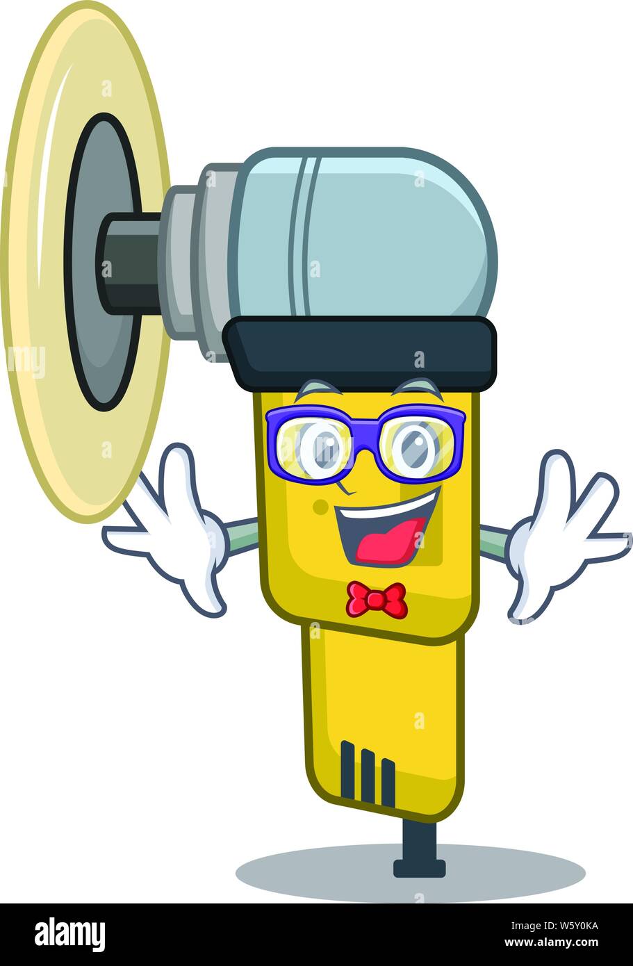 Geek pneumatic sander in a cartoon drawer vector illustration Stock ...