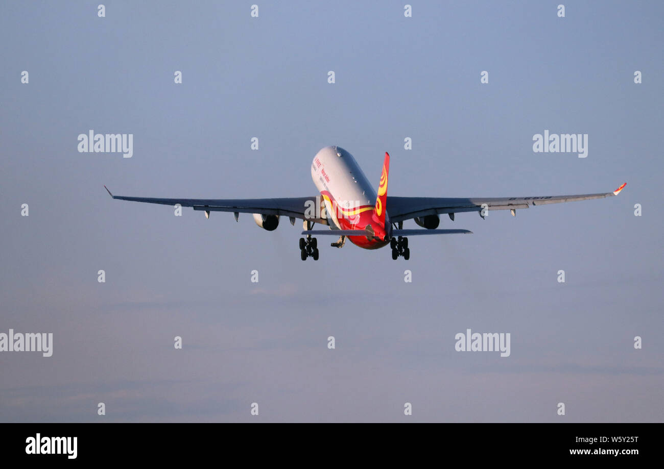 --FILE--An Airbus A330 jet plane of Hainan Airlines of HNA Group is ...