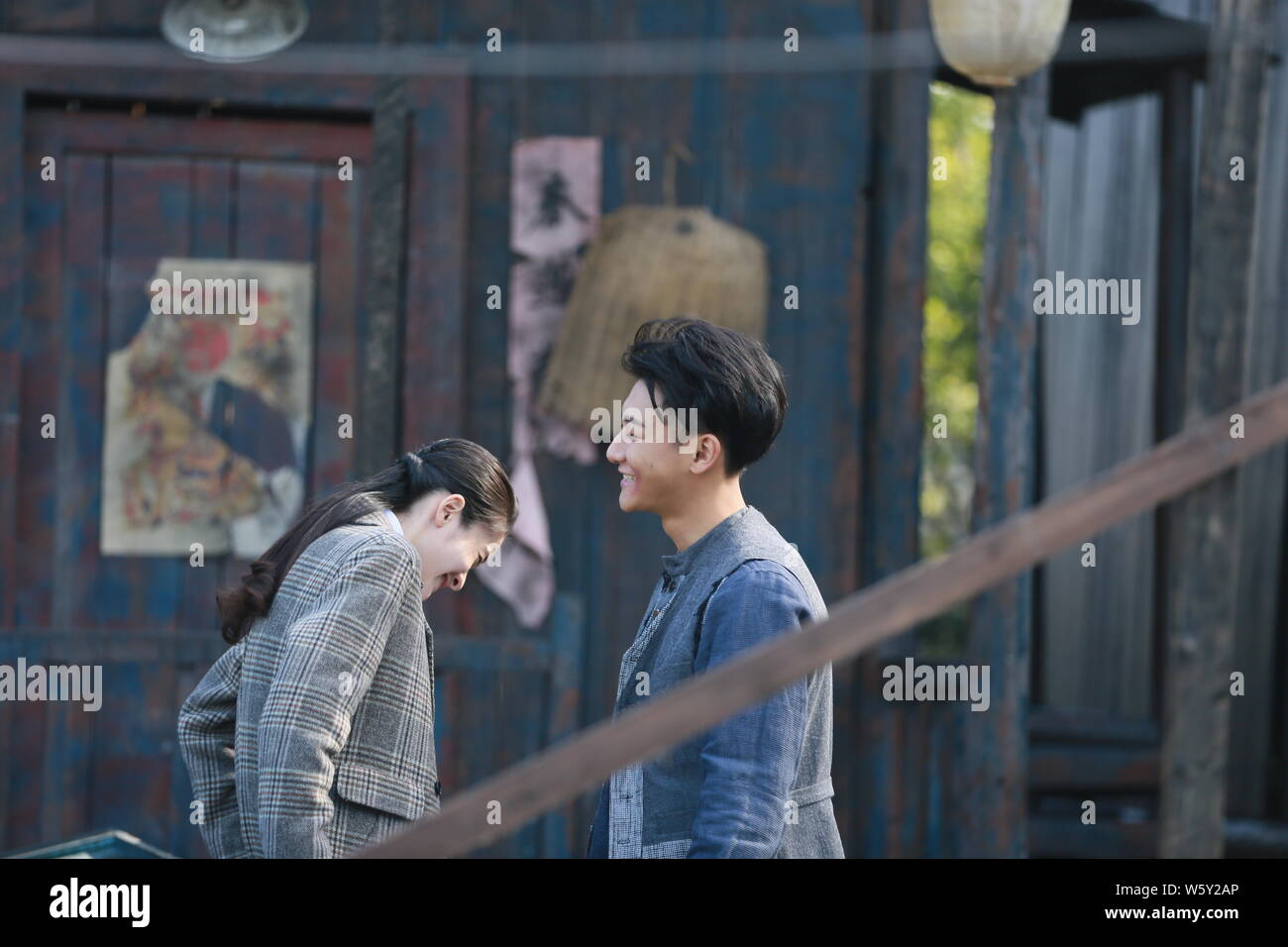 Chinese actor Huang Zitao, right, better known as Z.Tao, and actress ...