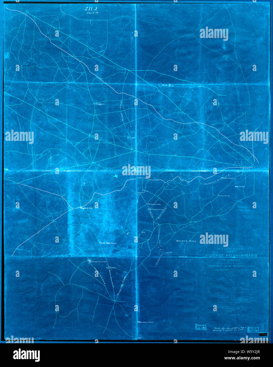 Civil War Maps 1164 Military reconnaissance of Virginia Inverted ...