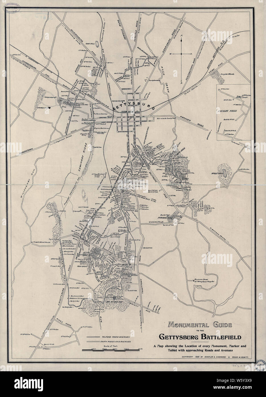 Civil War Maps 1172 Monumental guide to the Gettysburg battlefield A ...