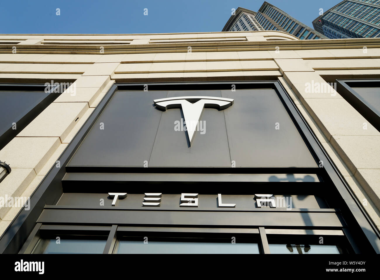 --FILE--View of a Tesla store in Shanghai, China, 9 November 2018 ...