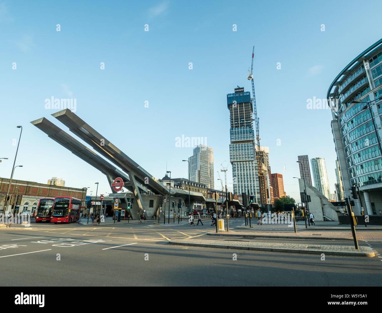 Vauxhall train and bus station, London Stock Photo - Alamy