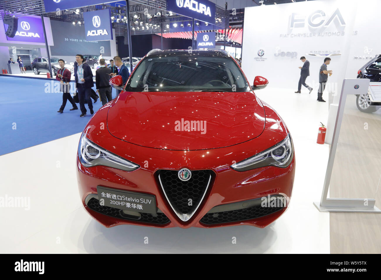 An Alfa Romeo Stelvio SUV is on display during the First China ...