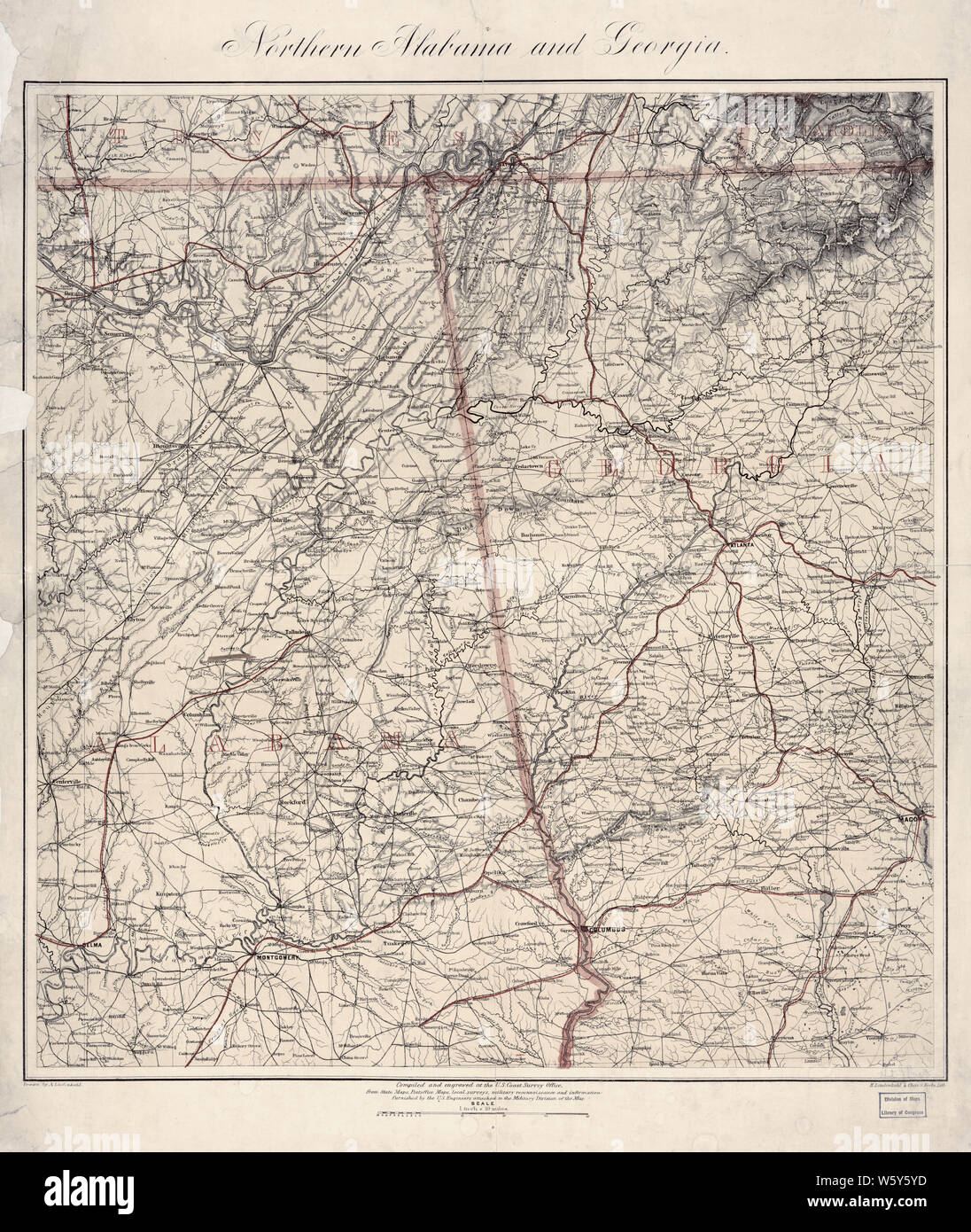 Northern georgia map hi-res stock photography and images - Alamy