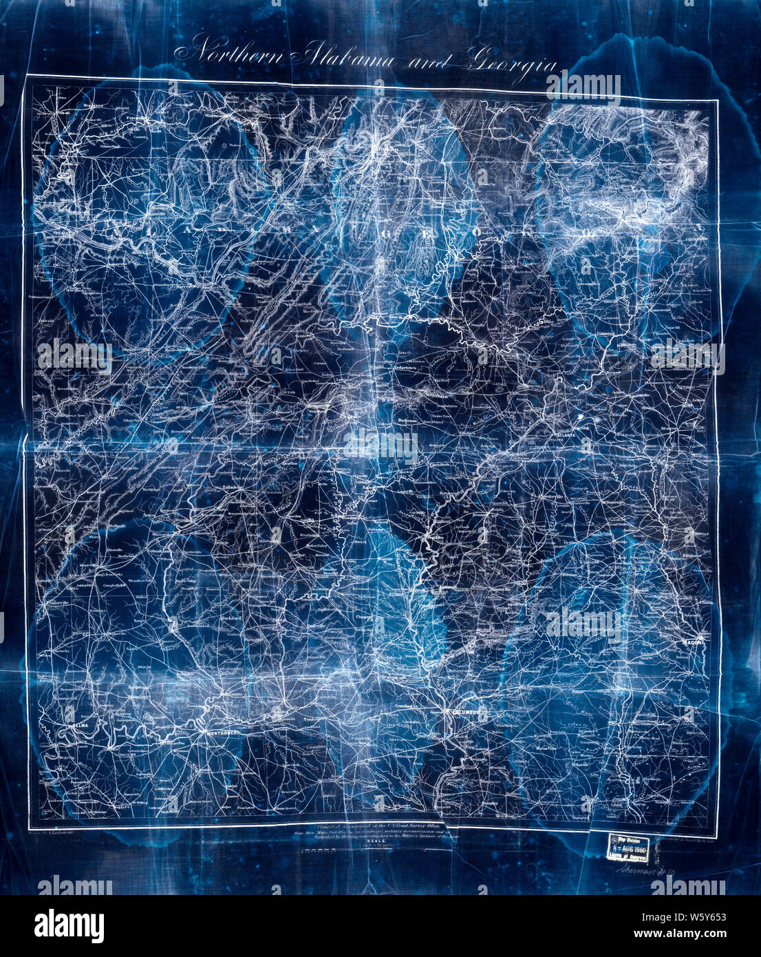 Civil War Maps 1205 Northern Alabama and Georgia 02 Inverted Rebuild ...