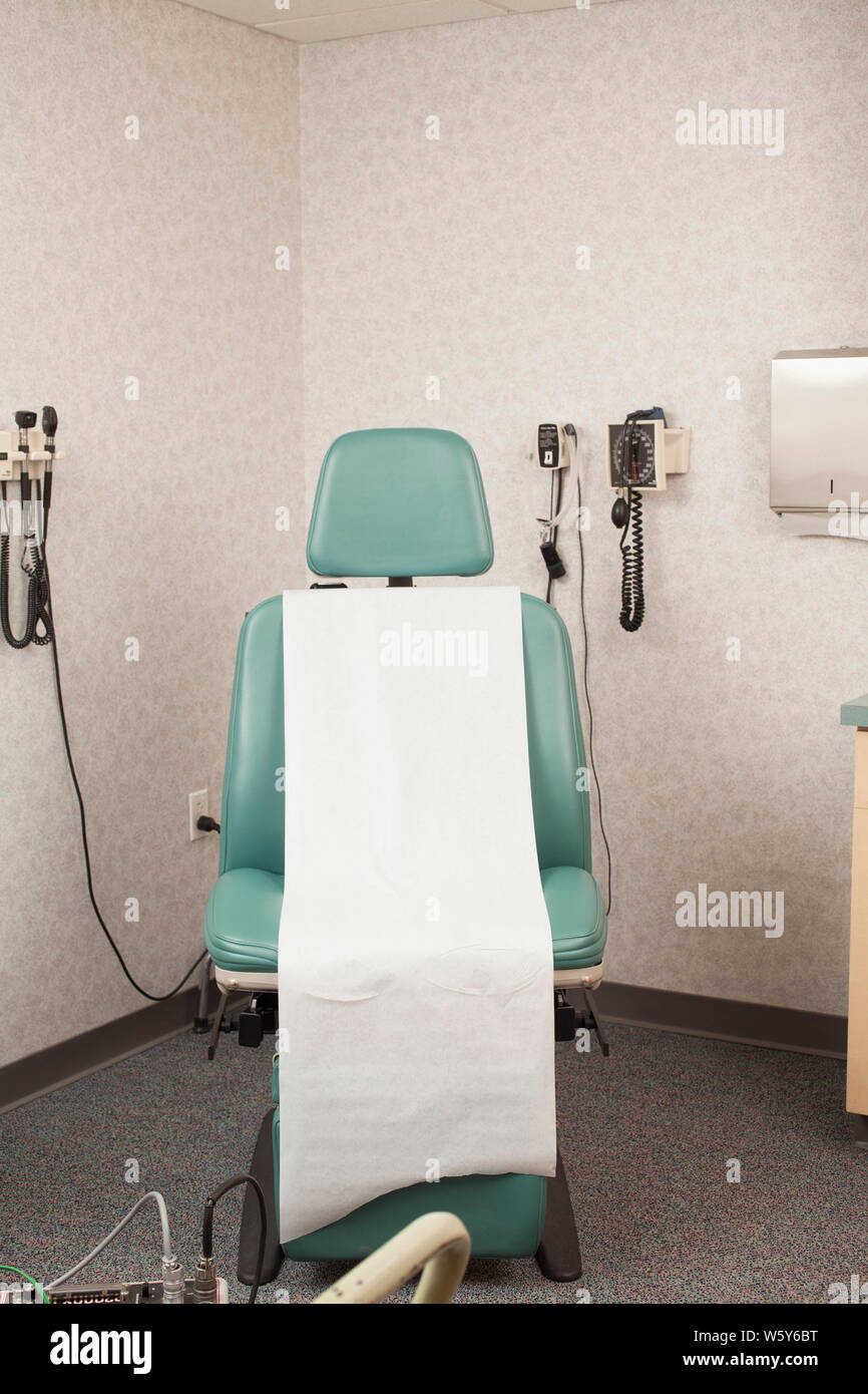 Examination chair in a New England hospital Stock Photo - Alamy