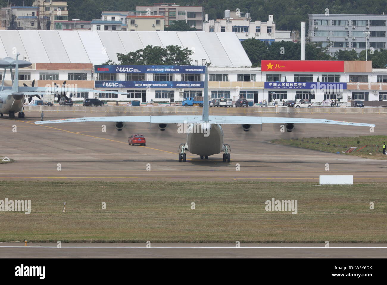 A Shaanxi Y-9 transport aircraft of the Chinese People's Liberation ...