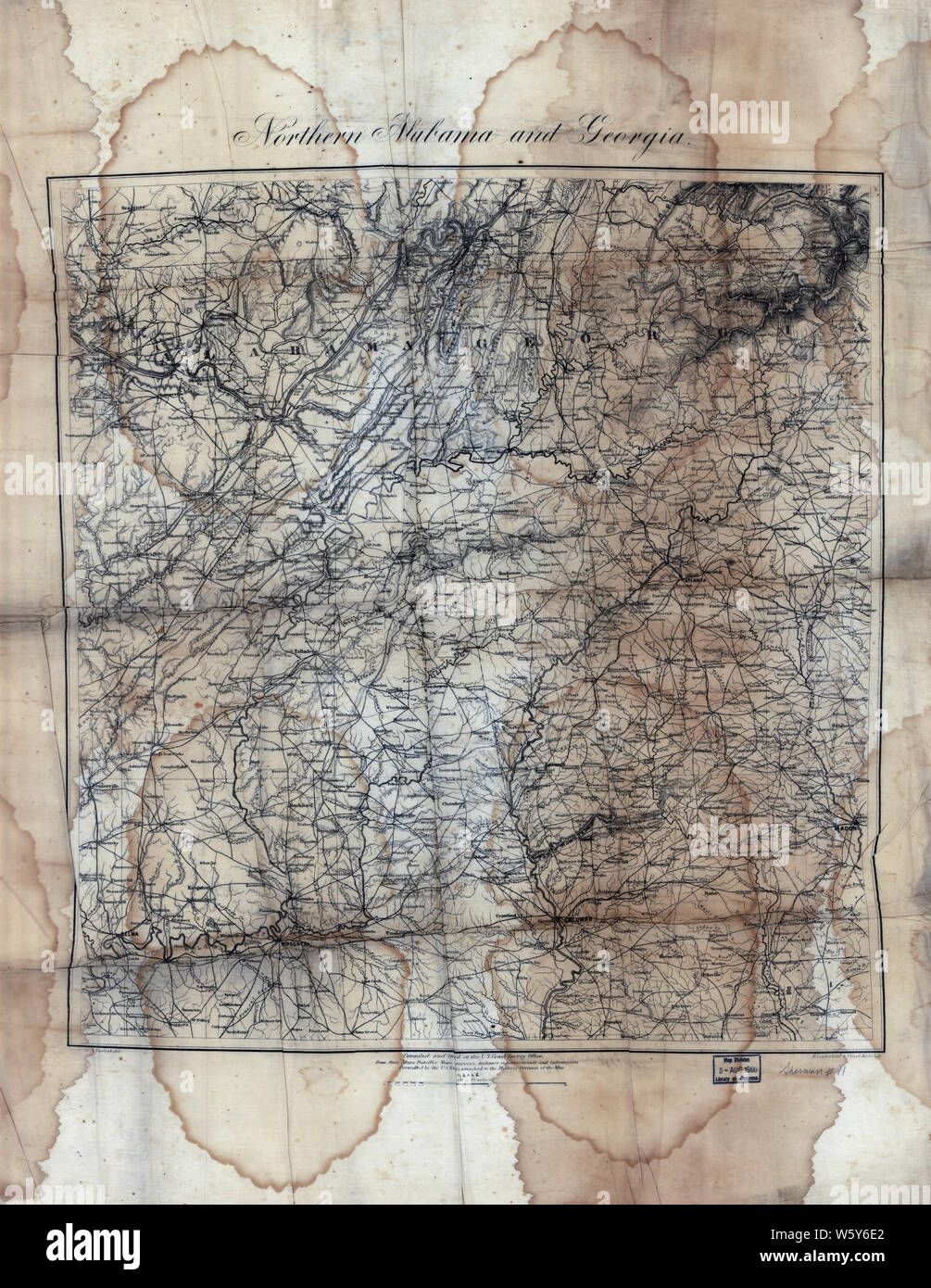 Civil War Maps 1205 Northern Alabama and Georgia 03 Rebuild and Repair ...
