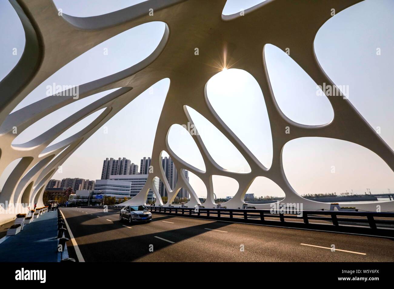 The Coral Bridge, Shanhubei Qiao in Chinese, is pictured in Qingdao ...
