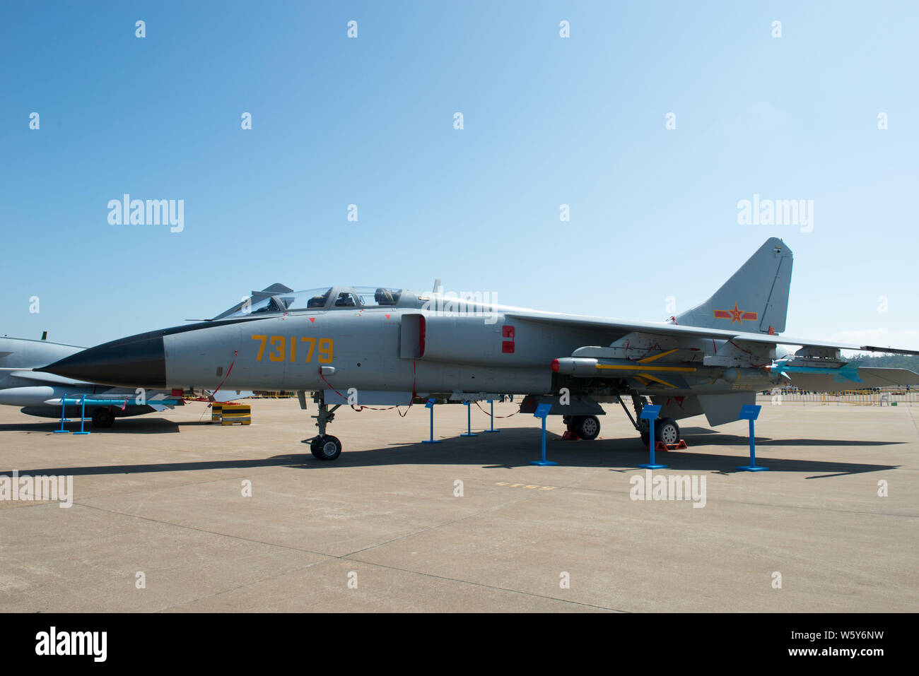 A JH-7 fighter-bomber is on display during the 12th China International ...