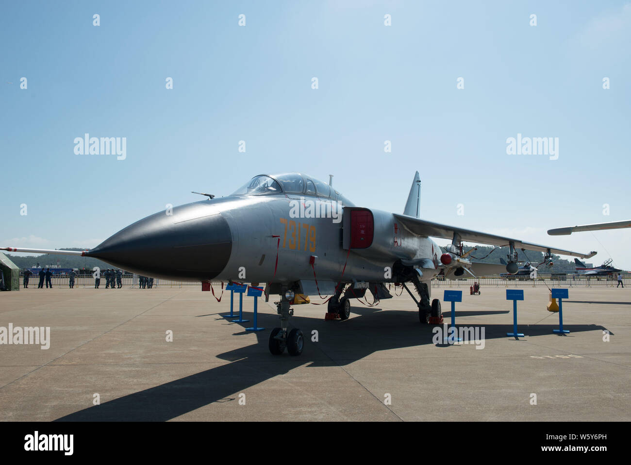 A JH-7 fighter-bomber is on display during the 12th China International ...