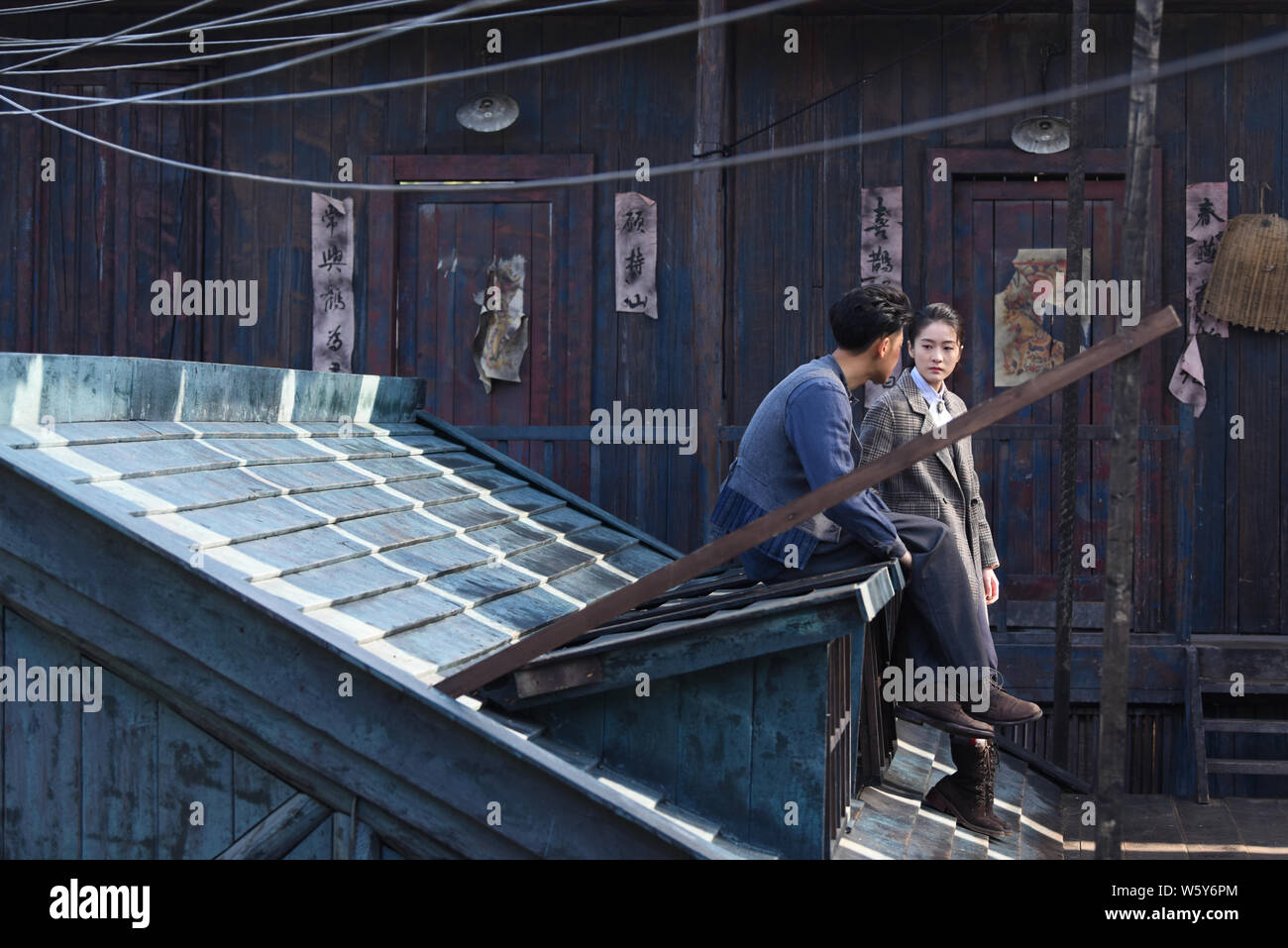 Chinese actor Huang Zitao, front, better known as Z.Tao, and actress ...