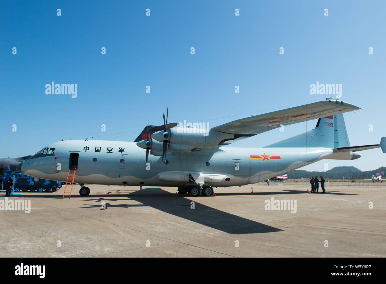 A Shaanxi Y-9 transport aircraft of the Chinese People's Liberation ...