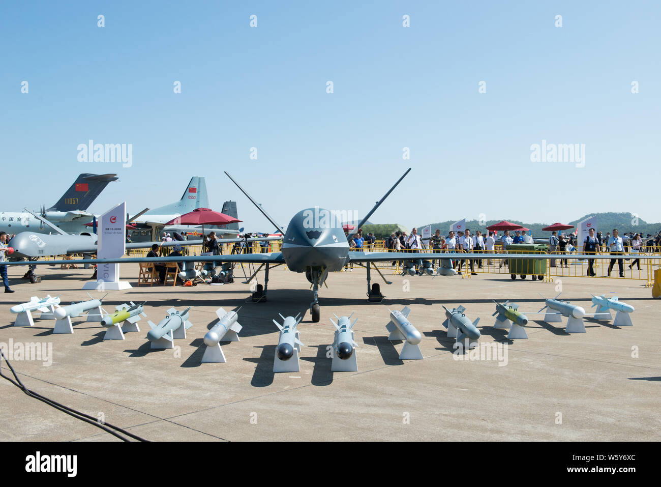 A Yunying combat unmanned aerial vehicle (UAV), or drone, of Aviation ...