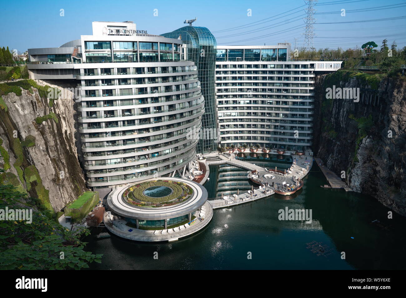The five-star Shanghai Tianmashan Pit Hotel, also known as the Shimao ...