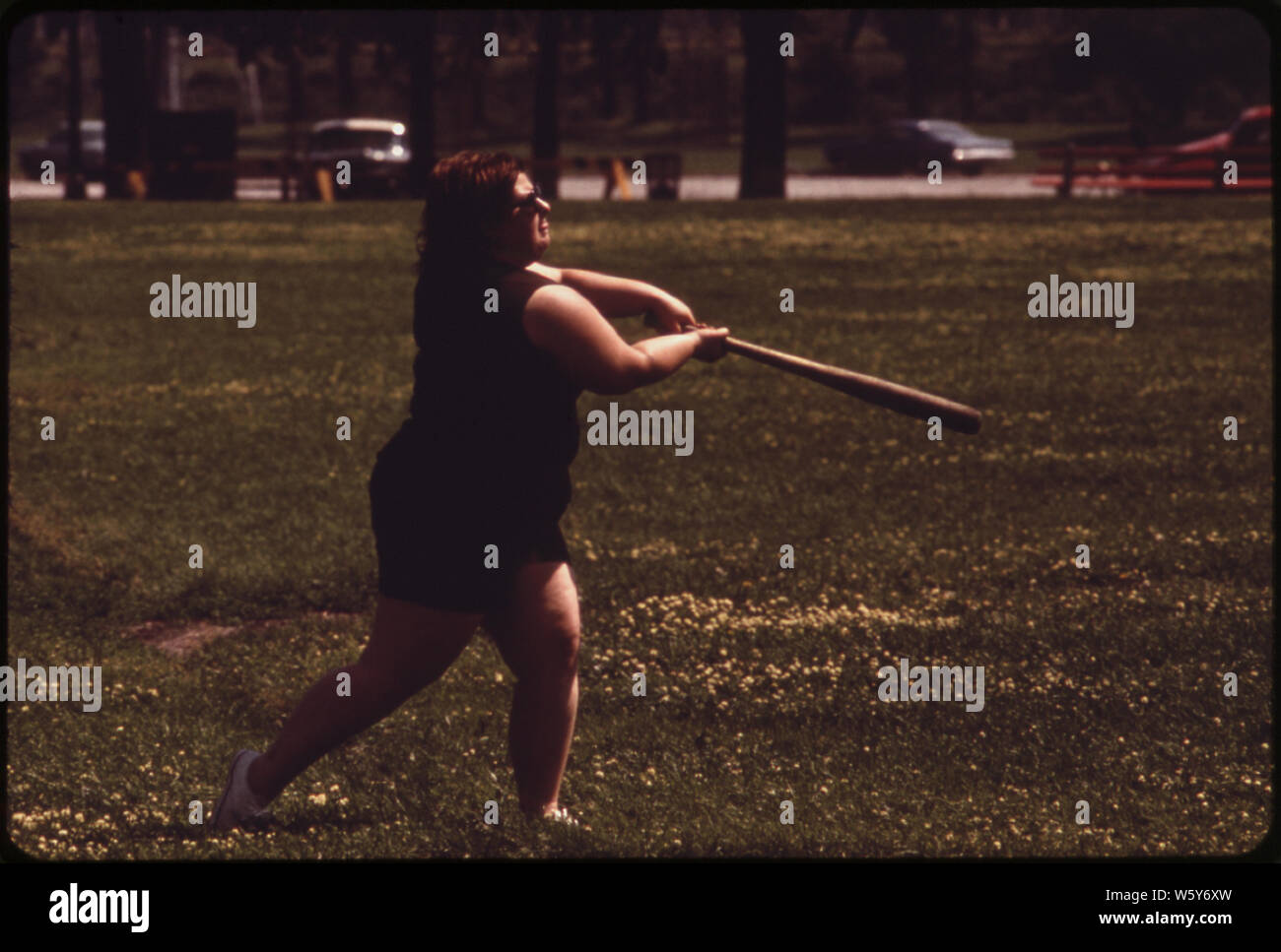 TURN AT BAT. CALUMET PARK ON LAKE MICHIGAN, IN CHICAGO'S SOUTH SIDE ...