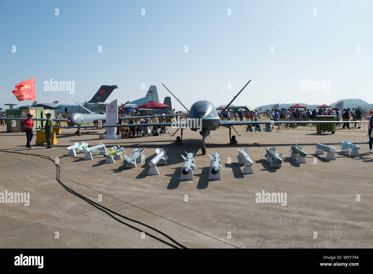 A Yunying combat unmanned aerial vehicle (UAV), or drone, of Aviation ...