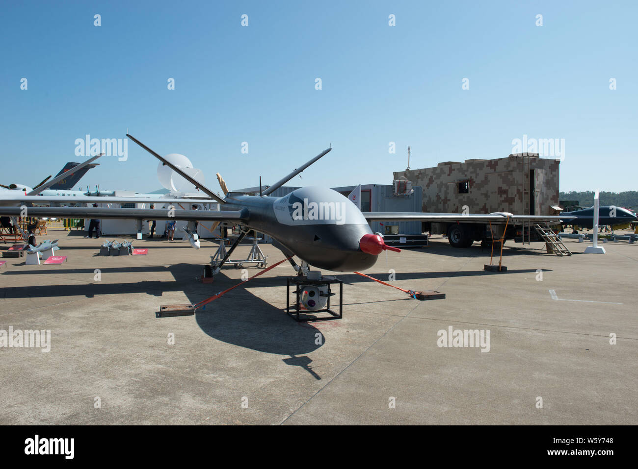 A Wing Loong II unmanned aerial vehicle (UAV), or drone, of Aviation ...