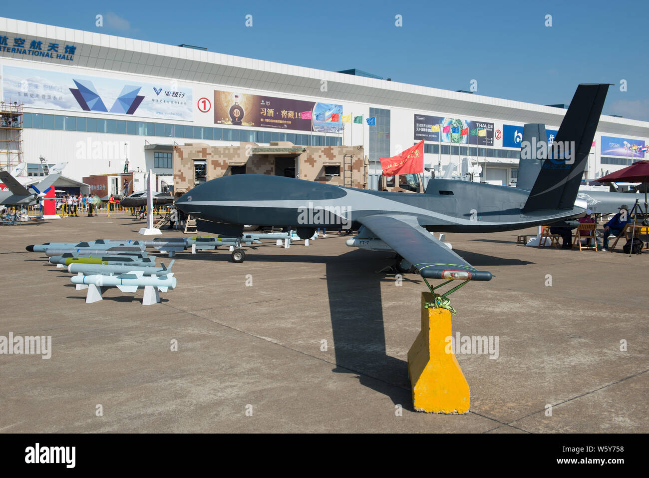 A Yunying combat unmanned aerial vehicle (UAV), or drone, of Aviation ...