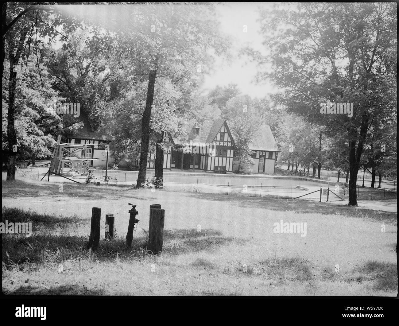 Tate Springs Bath House and Pool Stock Photo - Alamy