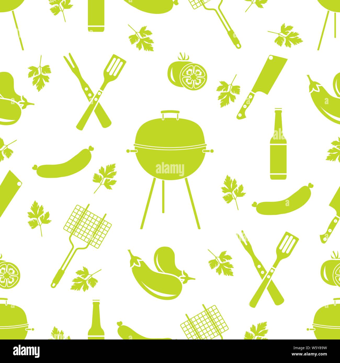 Seamless pattern with grill and barbecue tools. BBQ party background ...