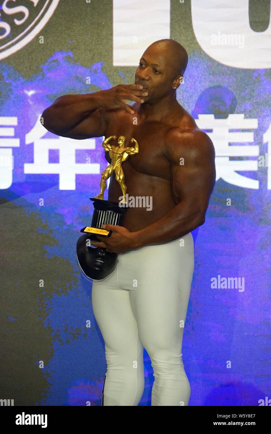 Jamaican-American IFBB professional bodybuilder Shawn Rhoden is ...