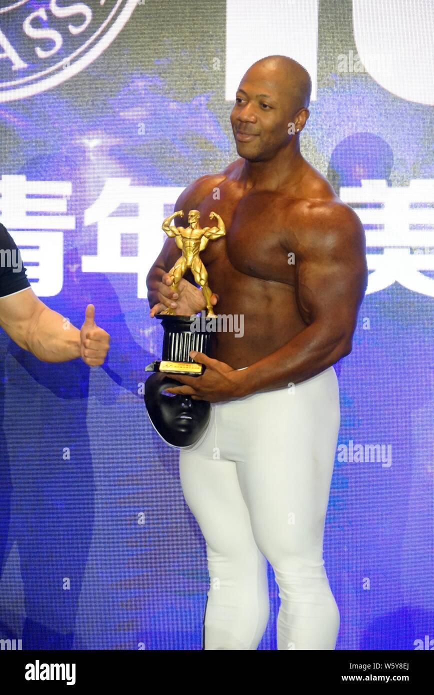 Jamaican-American IFBB professional bodybuilder Shawn Rhoden is ...