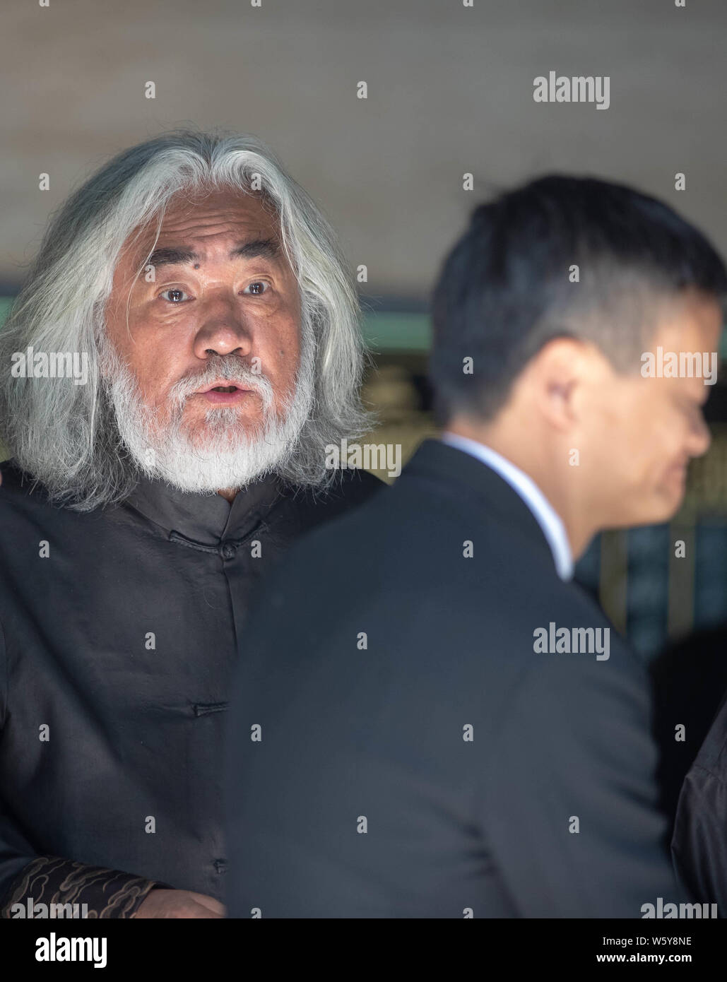 Chinese director Zhang Jizhong attends the funeral ceremony for famous ...