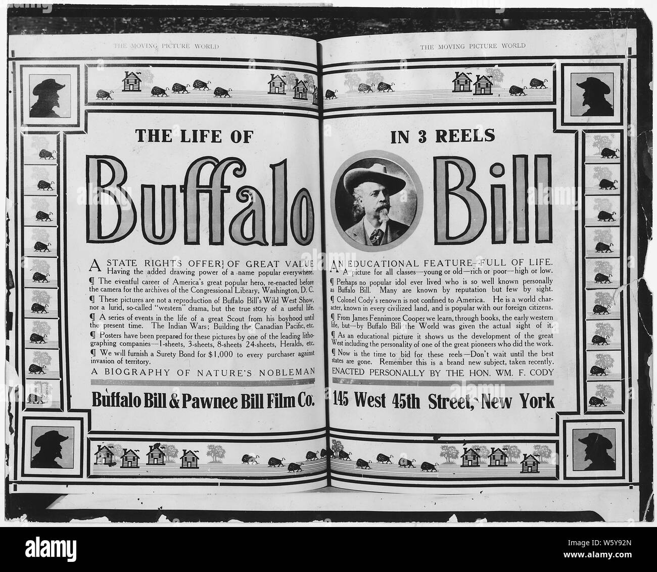 The Life of Buffalo Bill in 3 Reels; Scope and content: Advertisement ...