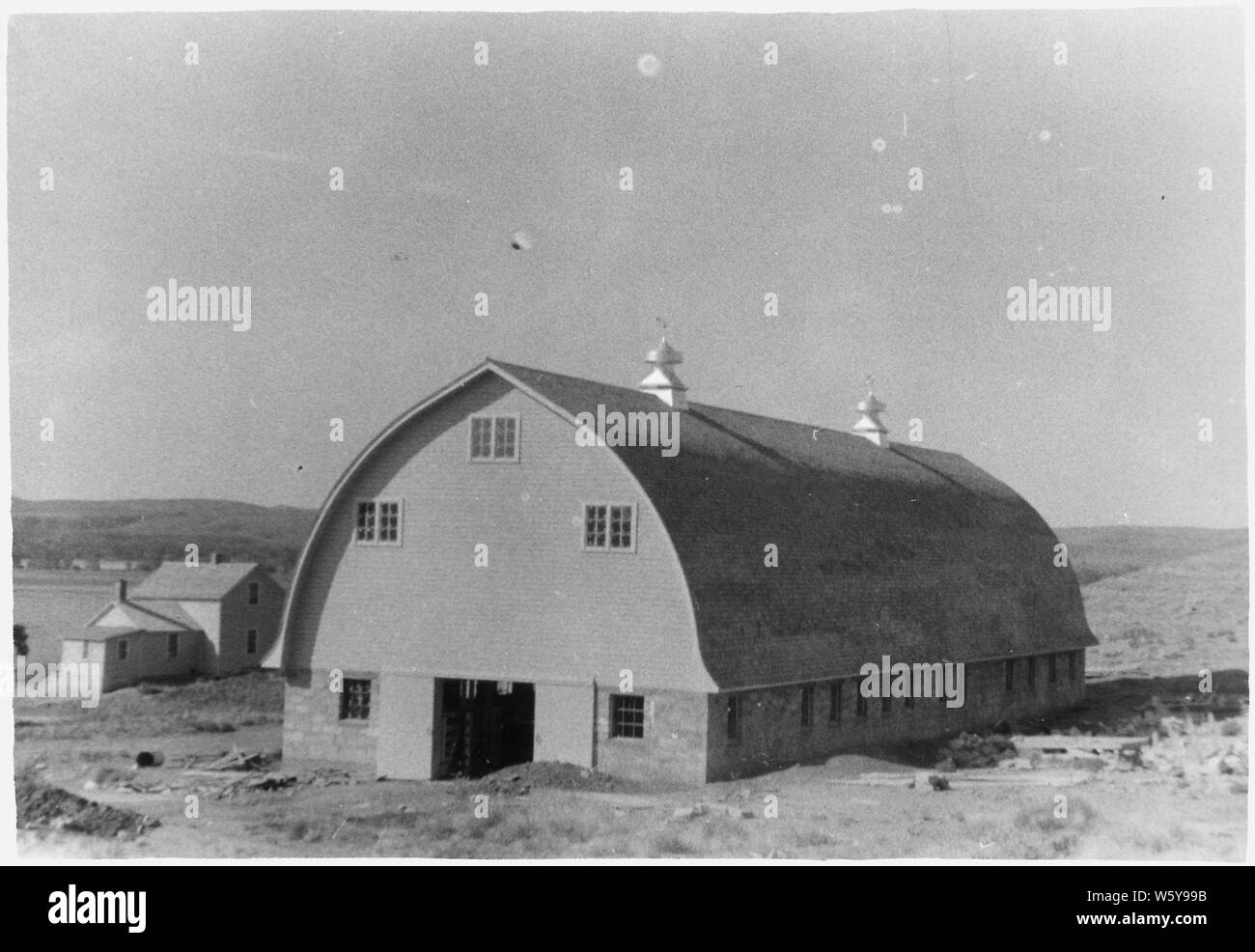 The Rising Hail barn is complete Stock Photo - Alamy