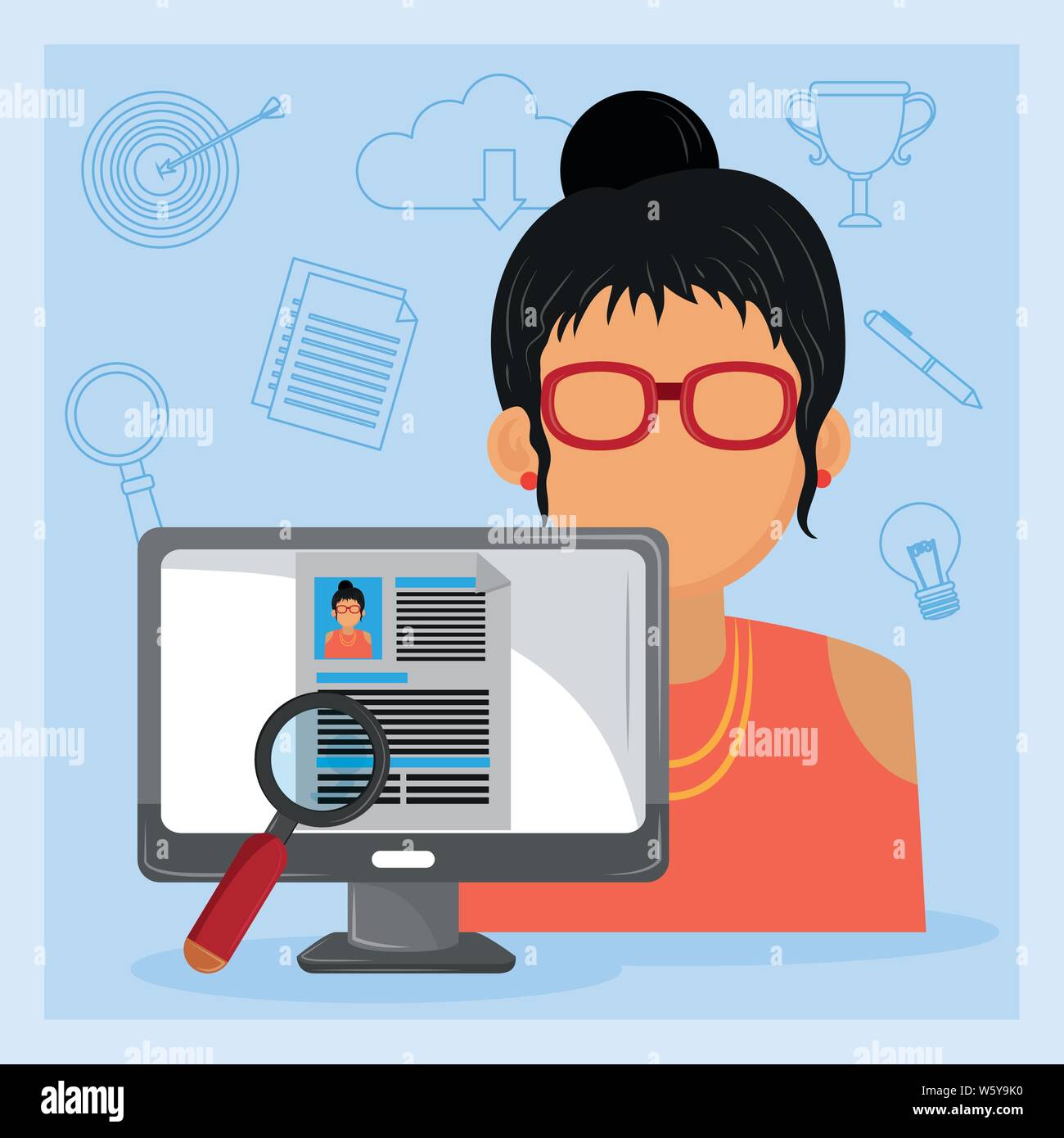 Interview coworkers Stock Vector Images - Alamy