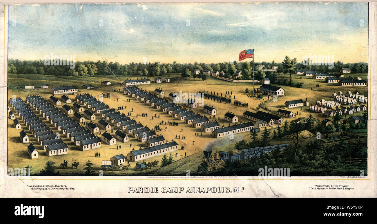 Civil War Maps 1240 Parole Camp Annapolis M'd Rebuild and Repair Stock ...