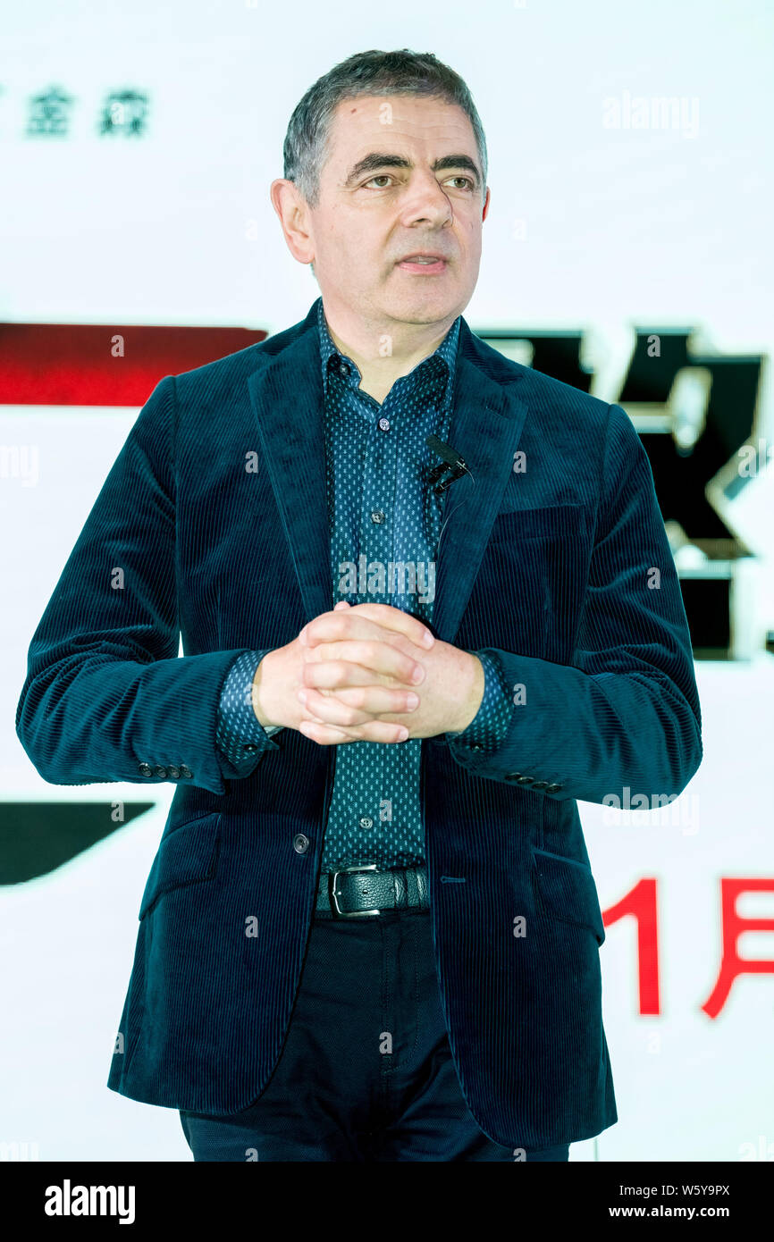 English actor Rowan Atkinson attends a press conference for new movie ...